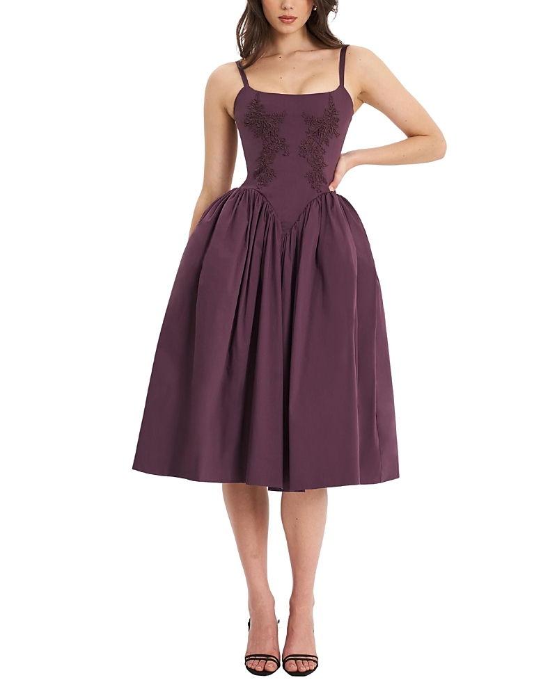 MISS CIRCLE Oakleigh Lace-Up Back Midi Dress